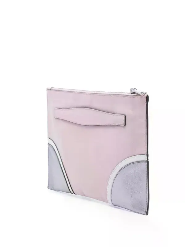 Prada Tricolor Saffiano Leather Clutch Bag