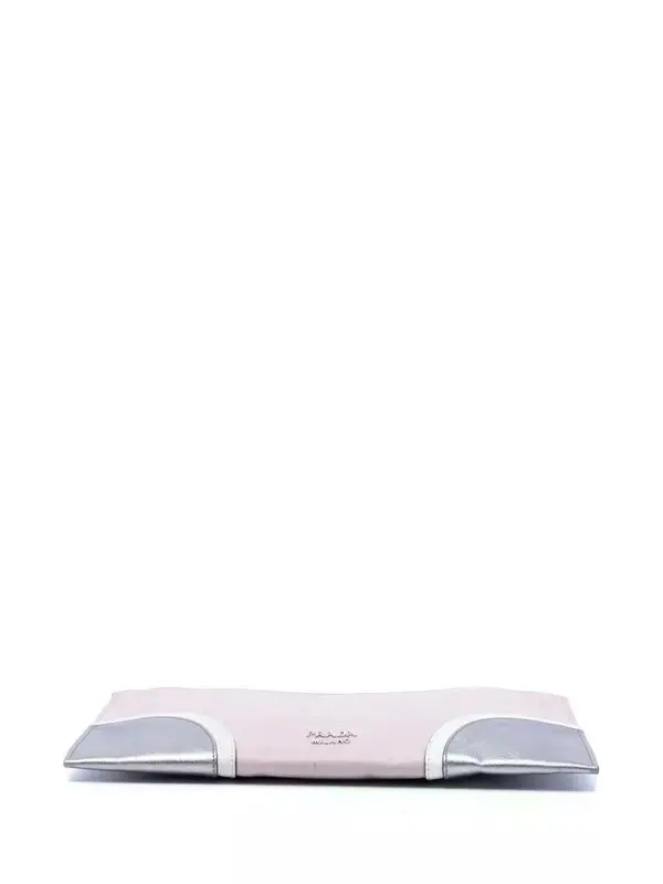Prada Tricolor Saffiano Leather Clutch Bag