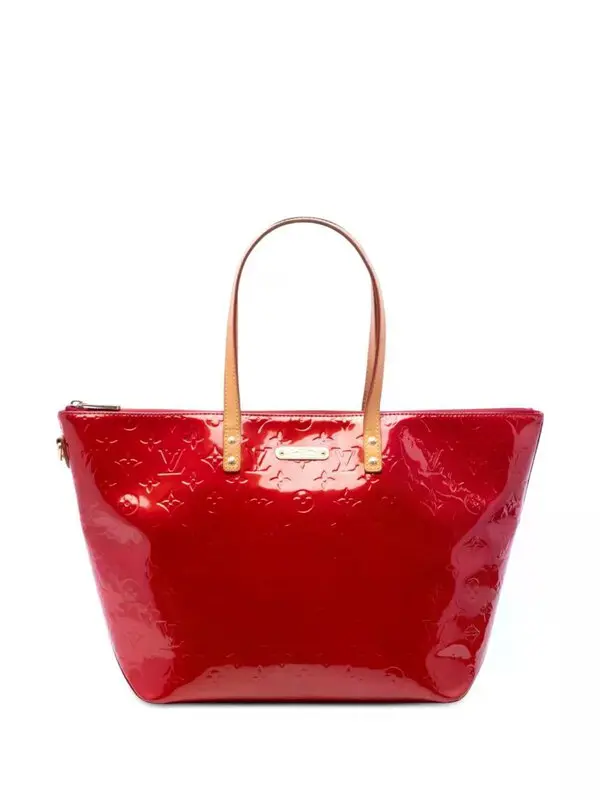LOUIS VUITTON Monogram Vernis Bellevue Gm Tote Bag - Red