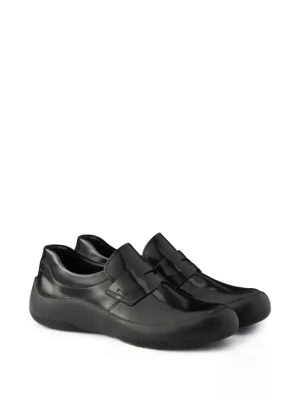 Prada Brushed Leather Loafers