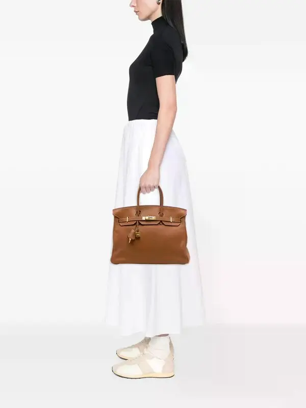 Hermès 35cm Togo Leather Birkin Rotonde Handbag - Brown