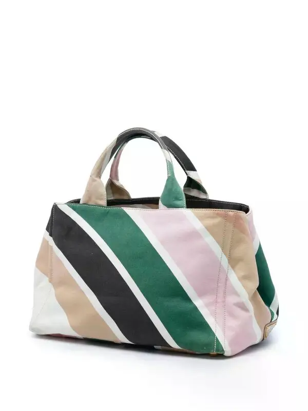 Prada 2013-2026 Multicolor Printed Canvas Canapa Satchel
