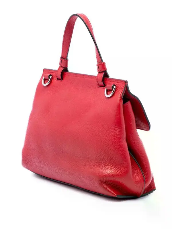 Gucci Calfskin Bamboo Satchel - Red