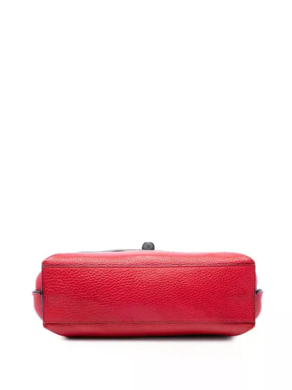 Gucci Calfskin Bamboo Satchel - Red