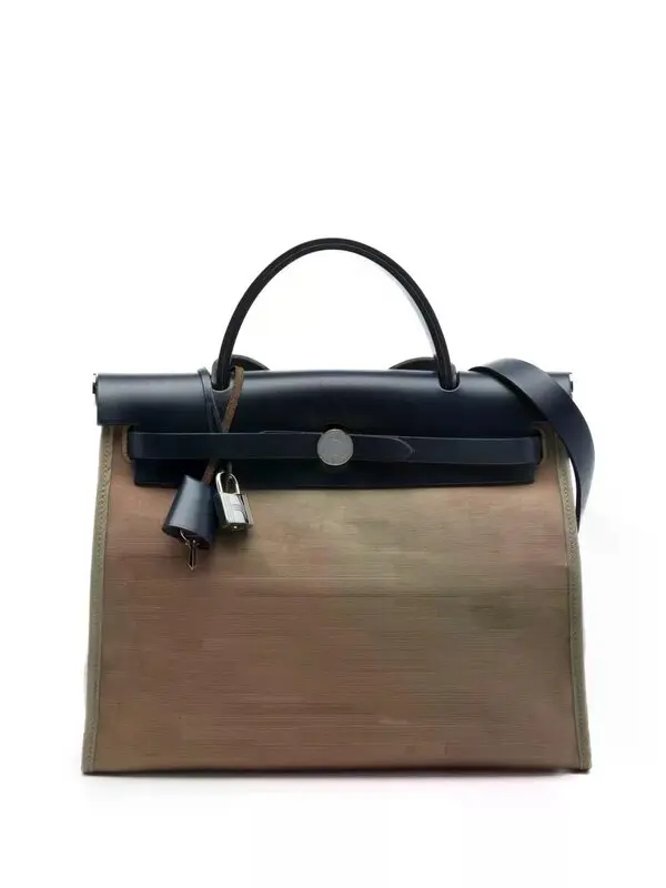 Hermès 2017 Toile Herbag Zip 31 Satchel - Brown