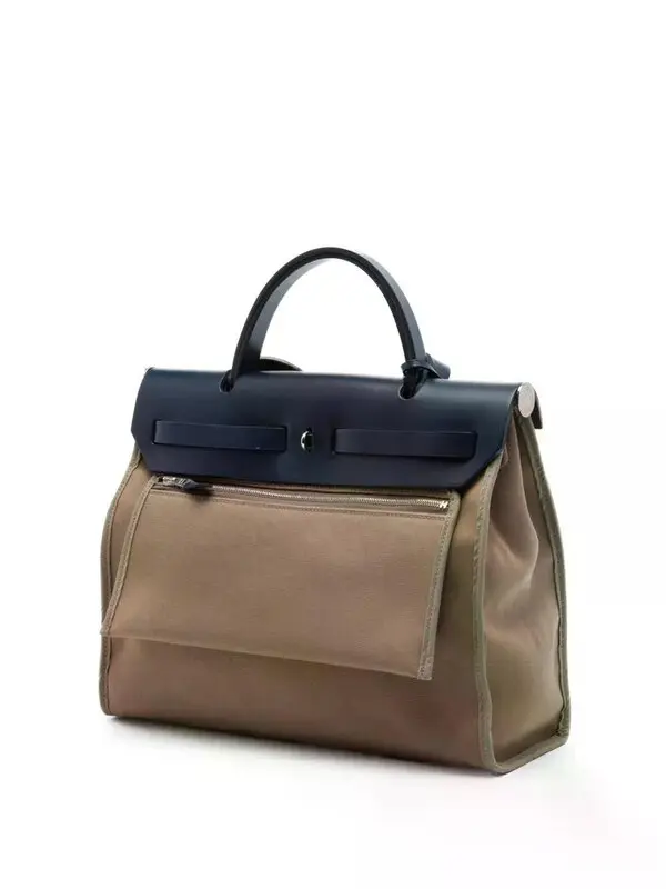 Hermès 2017 Toile Herbag Zip 31 Satchel - Brown
