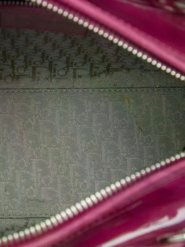 Dior Patent Cannage Lady Satchel - Pink