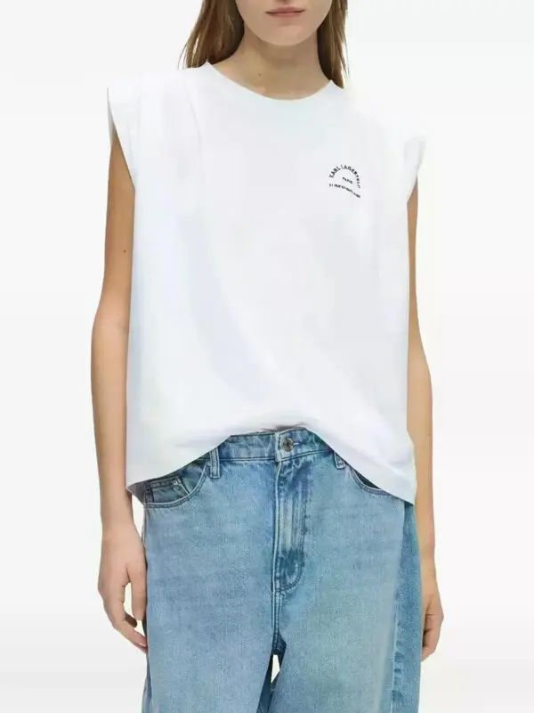 Karl Lagerfeld Logo-print Sleeveless Tank Top