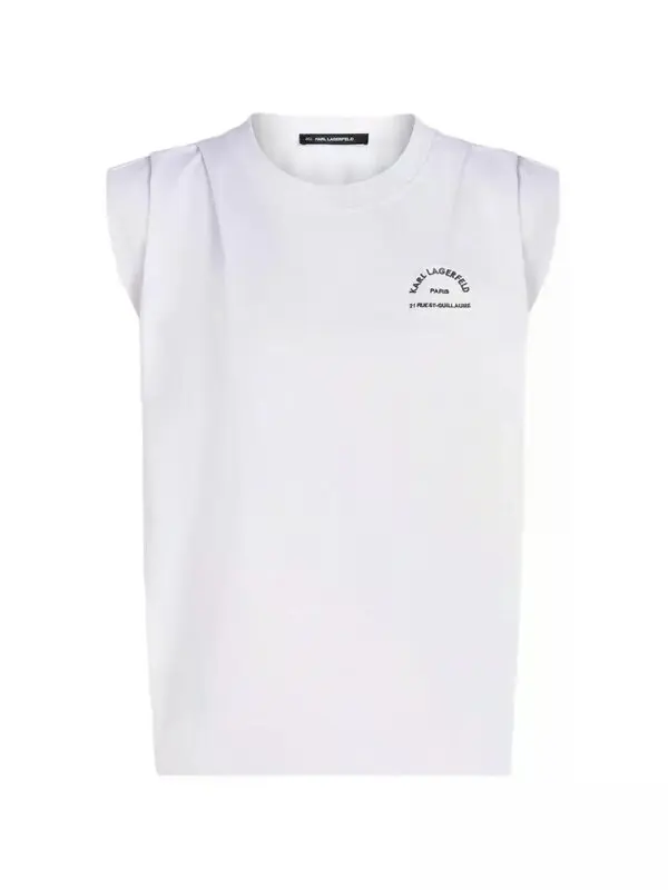 Karl Lagerfeld Logo Print Sleeveless Tank Top