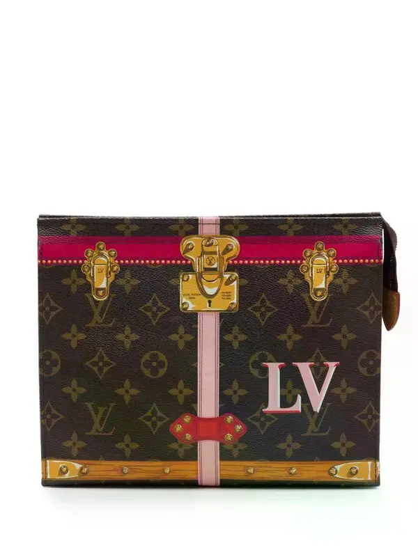 LOUIS VUITTON 2018 Monogram Summer Trunks Toiletry Pouch 26 Clutch Bag - Brown