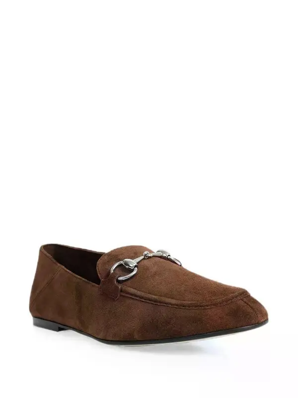 Gucci Jordaan Horsebit Suede Loafers