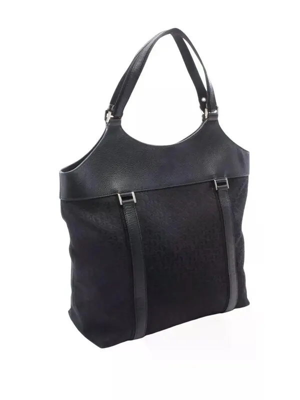 Dior Diorissimo Trotter Canvas Street Chic Tote Bag - Black