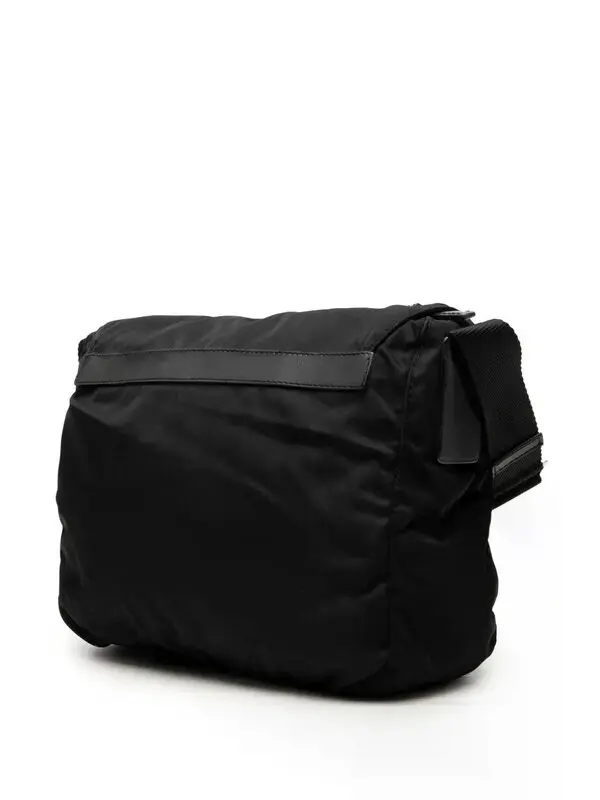 Prada Tessuto Zip Buckle Messenger Bag