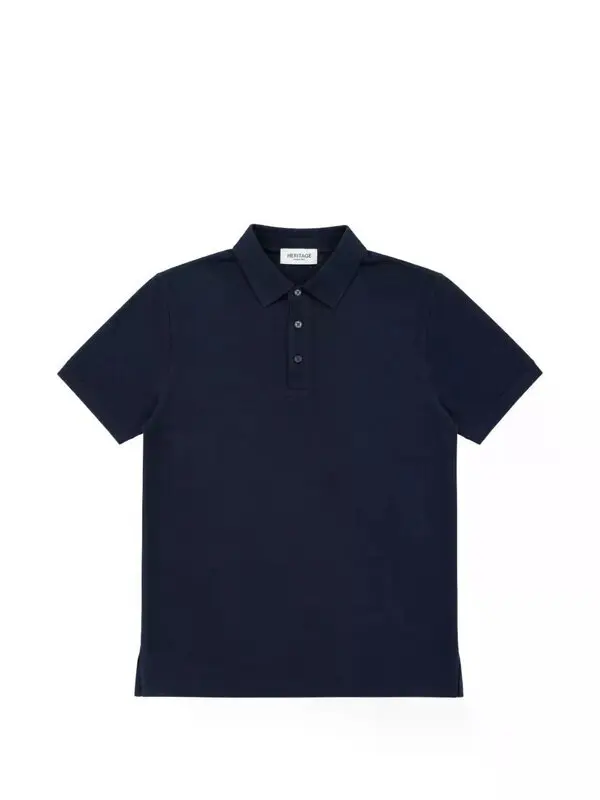 HERITAGE Short-sleeve Polo Shirt - Blue