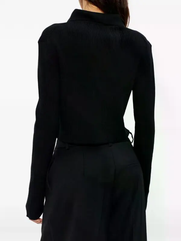 JIL SANDER Ribbed Cut-out Cardigan