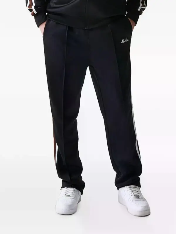 New Era Logo-embroidered Side-stripe Track Pants - Black