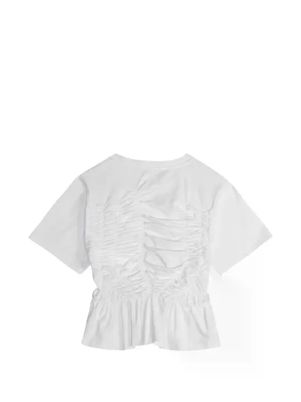 Cecilie Bahnsen Ace Ruched Peplum T-shirt - White