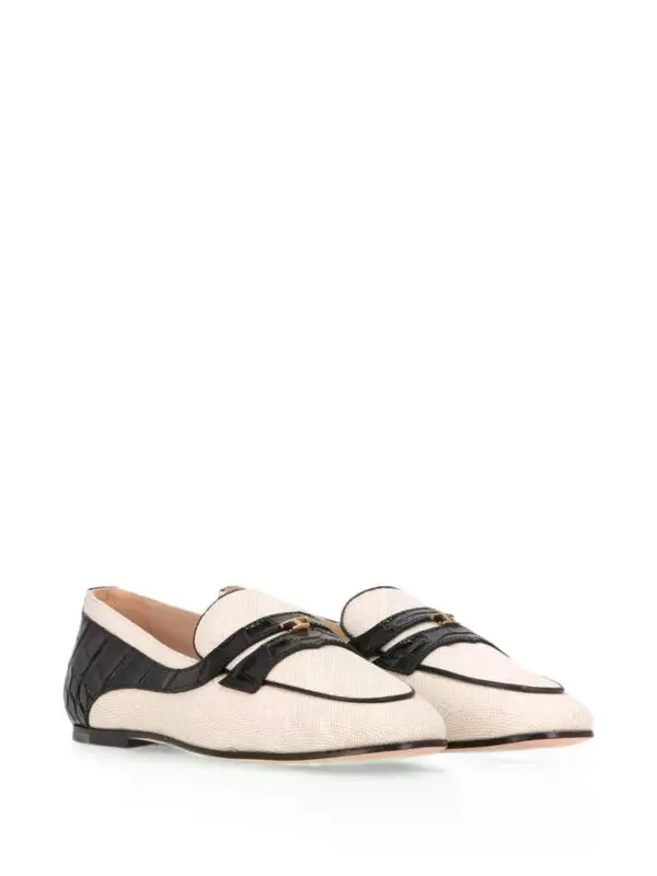 TOD'S Croc-effect T-logo Loafers