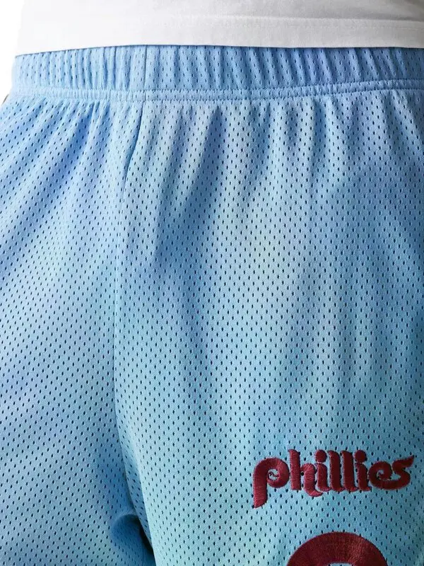 New Era Phillies Mlb Logo-embroidered Mesh Shorts