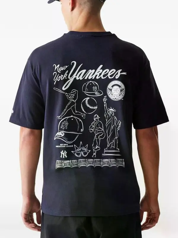 New Era New York Yankees Graphic Print T-shirt - Blue