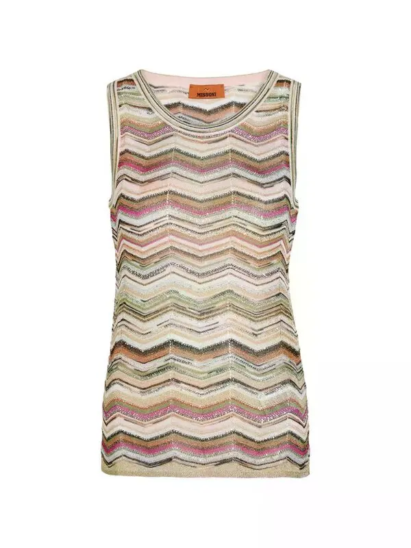 Missoni Chevron Sequin-embellished Top - Neutrals