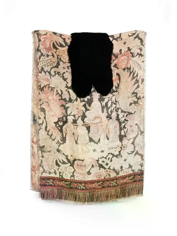 PIERRE-LOUIS MASCIA Graphic-print Fringed Scarf - Neutrals