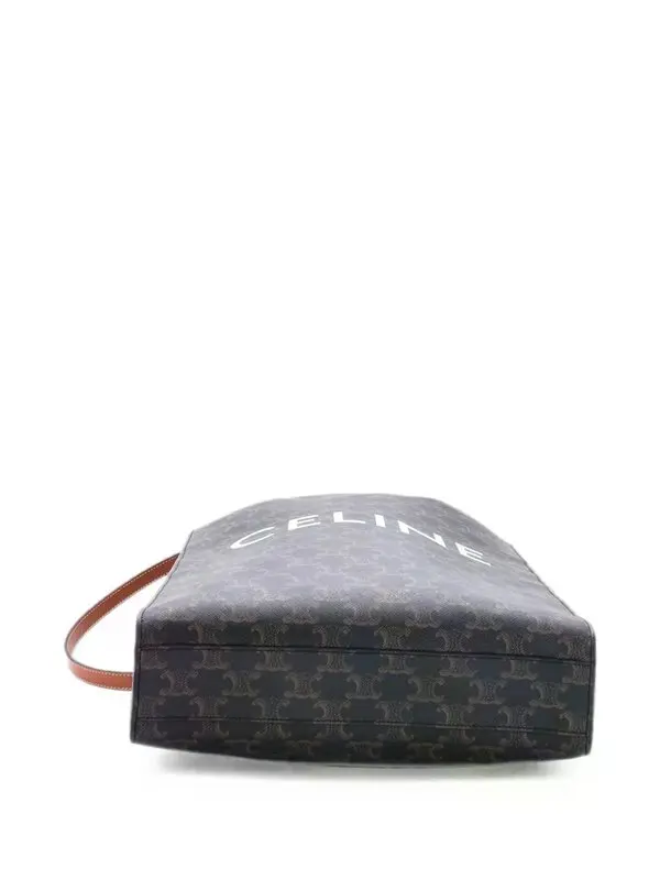 Celine Vertical Cabas Triomphe Coated Canvas Small Tote Bag