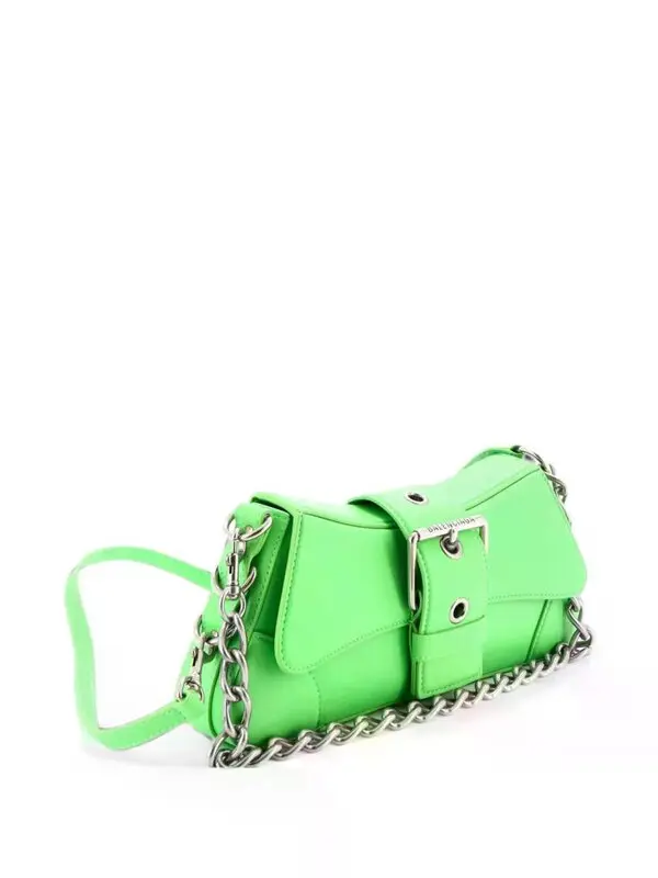 Balenciaga Lindsay Chain Strap Leather Shoulder Bag - Green