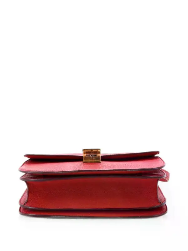 Celine Grainy Leather Medium Crossbody Bag - Red