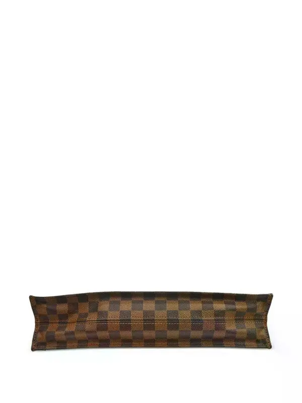 LOUIS VUITTON 2005 Sac Plat Damier Ebene Tote Bag