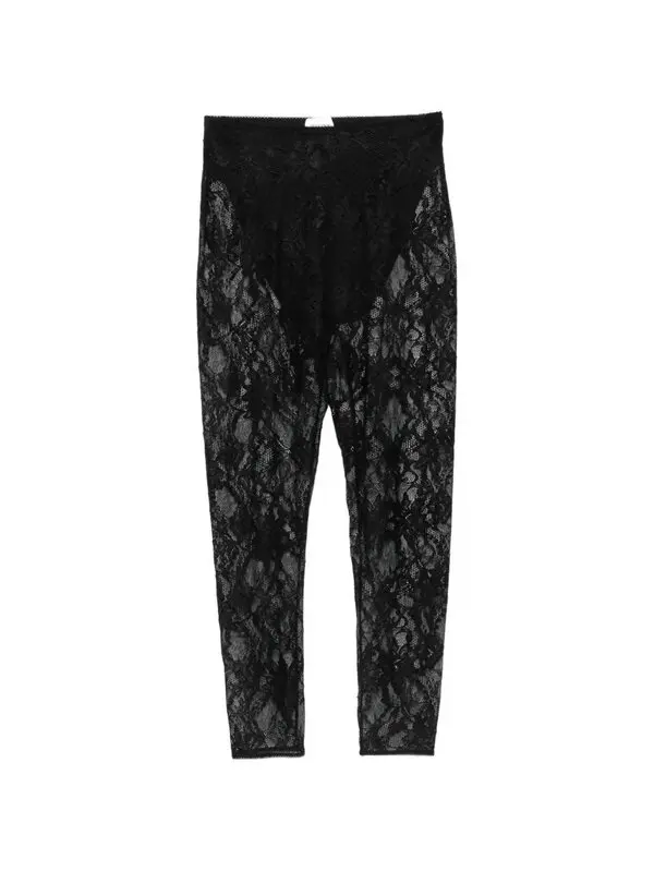 Andamane Loli Lace-panelled Cropped Trousers - Black