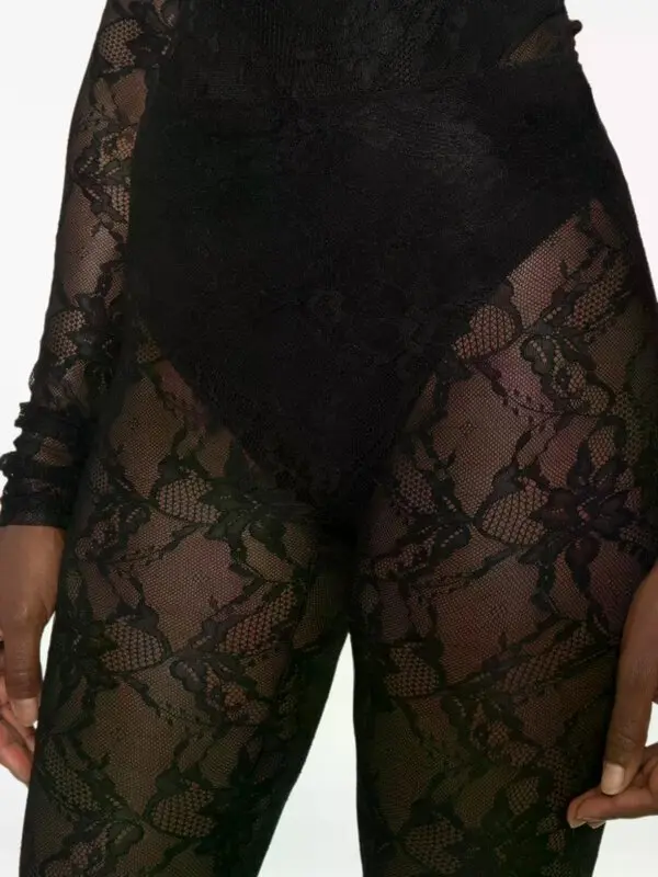 Andamane Loli Lace-panelled Cropped Trousers