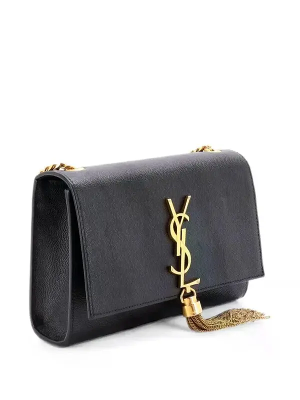 Saint Laurent Monogram Tassel Leather Small Crossbody Bag