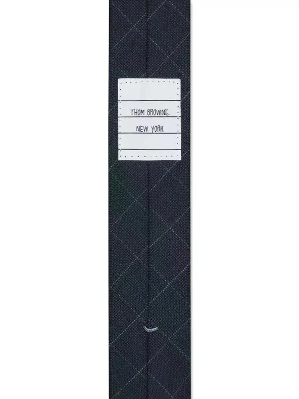 Thom Browne Windowpane-check Rwb-stripe Tie