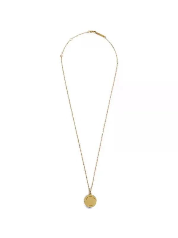 Maison Kitsuné X A. Society Tortoiseshell-effect Logo-pendant Necklace - Gold