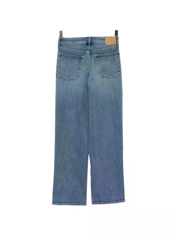 Rag & Bone Faded Wide-leg Jeans - Blue