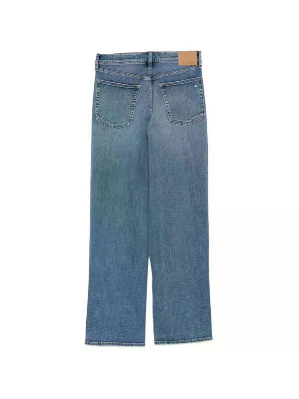 Rag & Bone Faded Wide-leg Jeans - Blue