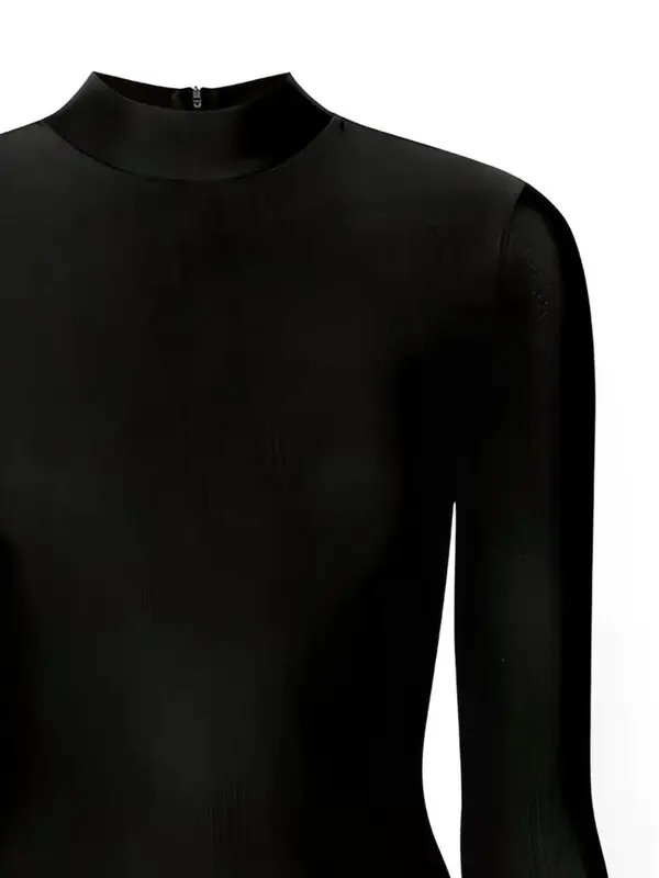 Lapointe Mock Neck Long Sleeve Bodysuit - Black