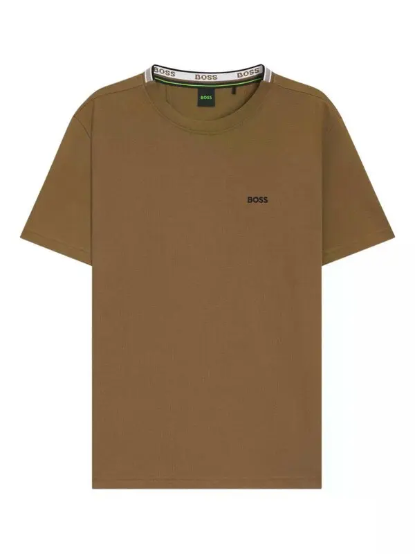 BOSS Logo-detail Crew-neck T-shirt - Green