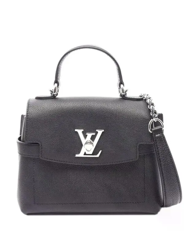LOUIS VUITTON 2019-2026 Grained Calfskin Mini Lockme Ever Satchel - Black