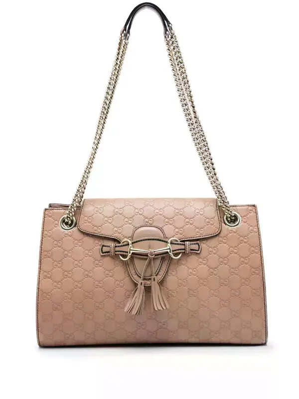Gucci 2016-2026 Large Guccissima Emily Shoulder Bag - Brown
