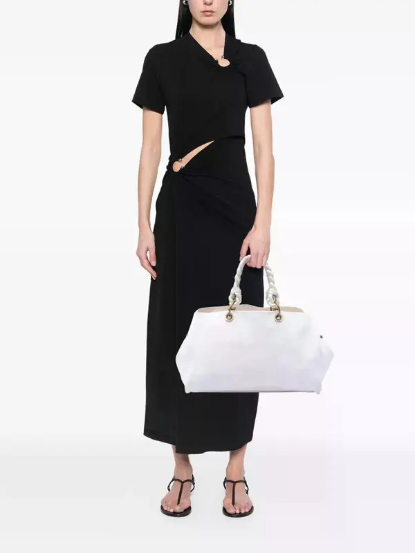 Bottega Veneta Canvas Braided Tote Bag