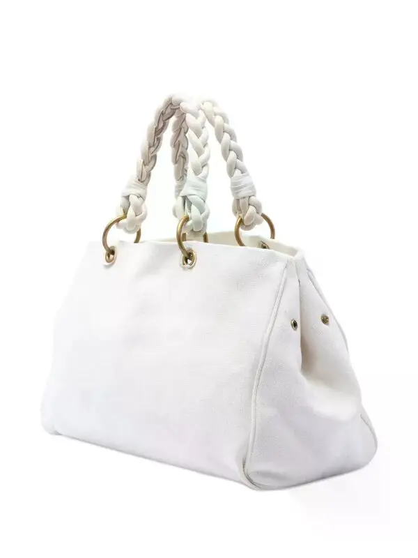 Bottega Veneta Canvas Braided Tote Bag