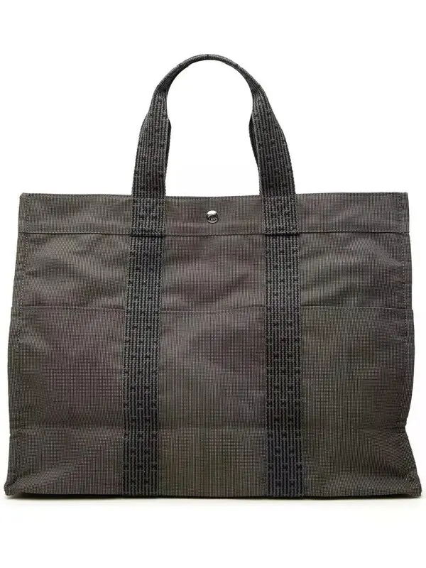Hermès 2010-2026 Canvas Herline Gm Tote Bag - Grey
