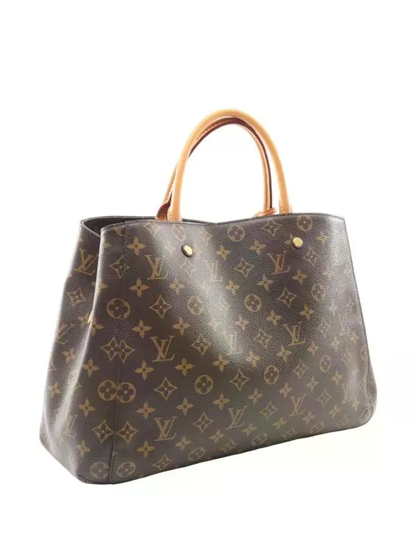 LOUIS VUITTON Monogram Montaigne Gm Satchel - Brown