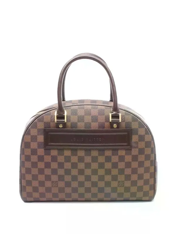 LOUIS VUITTON 2001 Damier Ebene Nolita Handbag - Brown
