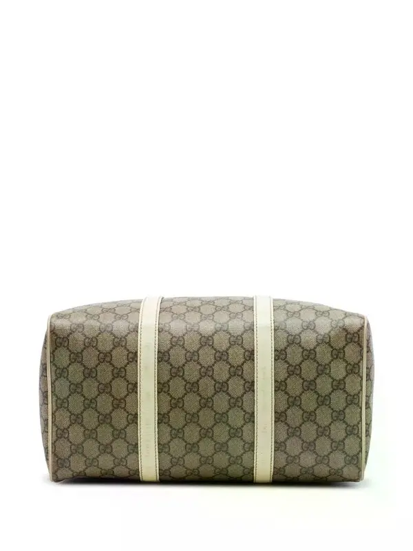 Gucci Gg Supreme Canvas Medium Boston Bag - White