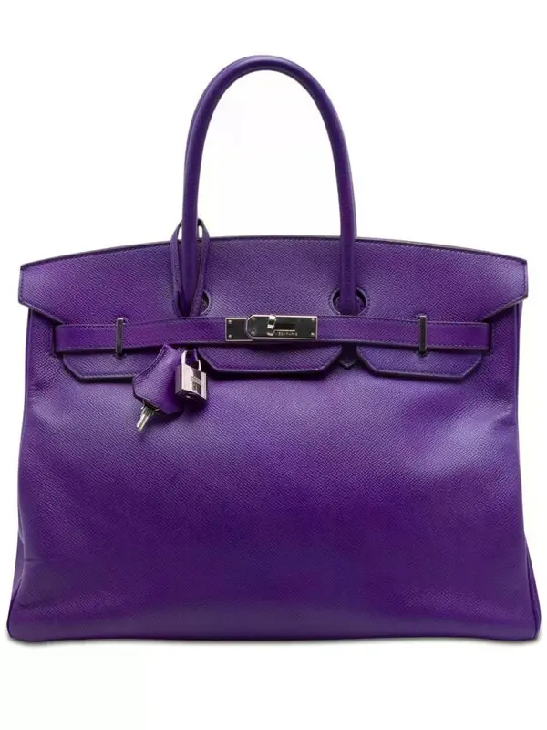Hermès 2012 Epsom Birkin Retourne 35 Handbag - Purple