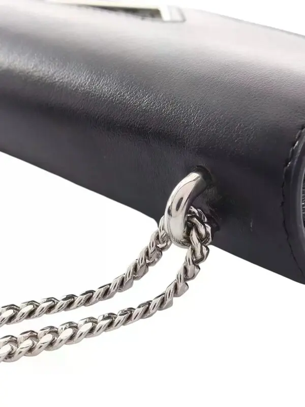 Prada 2013-2026 Mini Leather Triangle Chain Crossbody Bag