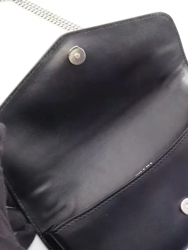 Prada 2013-2026 Mini Leather Triangle Chain Crossbody Bag
